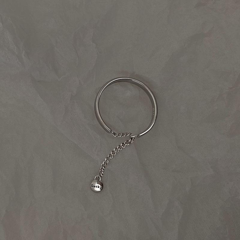 Buy Finger Rings for Women Dangle Open Disc Chain Pull Jewelry Silver ...