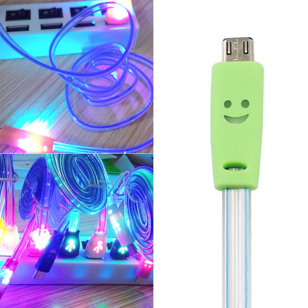 Buy USB Data Sync Charger Cable MULTI COLOUR Changing LED Lights for ...