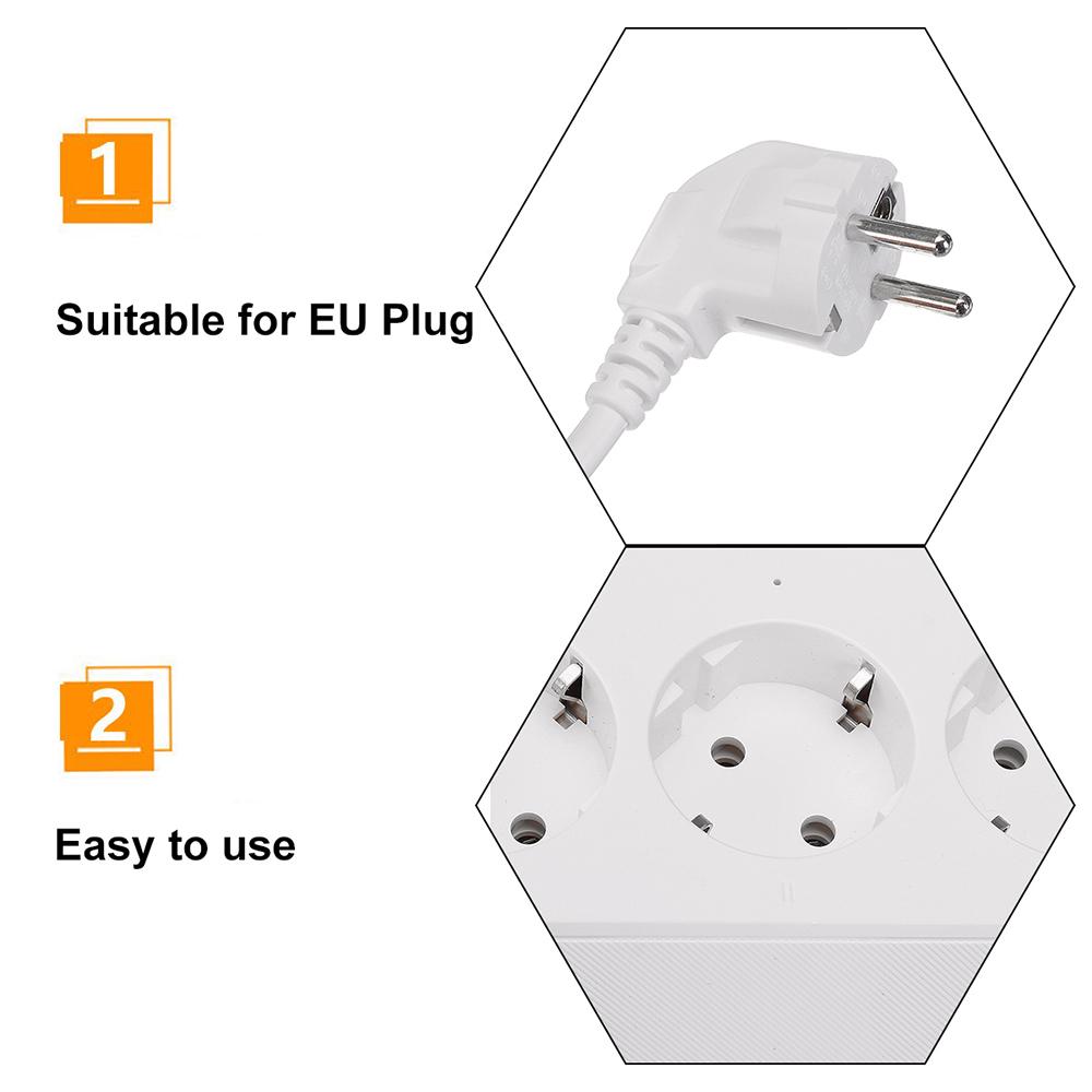 Multi-function WiFi Smart EU Plug Wall Outlet USB Socket Alexa Google ...