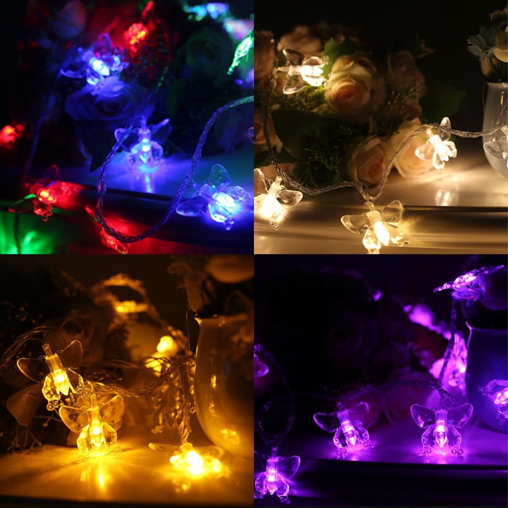 Buy LED Butterfly Flower Star Solar Fairy String Lights Outdoor ...