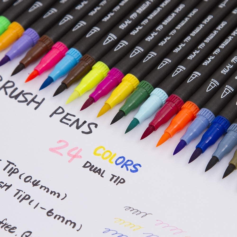 Buy 120 Colours Dual Brush Pens Marker Pen Set Dual Tips Art Markers ...