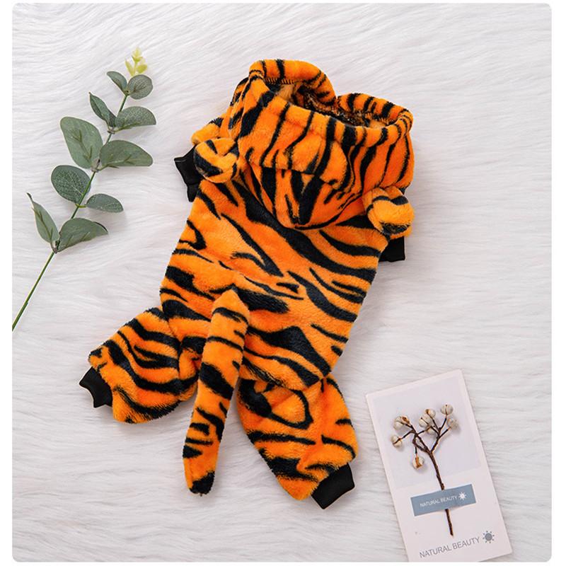 Cheap Dog Cat Tiger Pattern Coral Fleece Warm Tiger Print Clothes Teddy ...