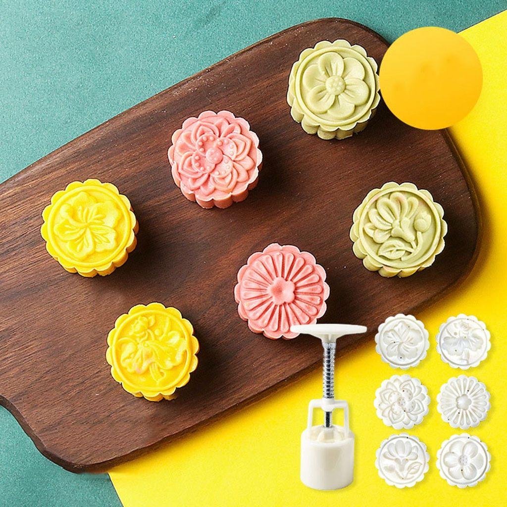 Buy Kitchen Supplies Moon Cake Stamp Pastry Baking Tool Cookie Press ...