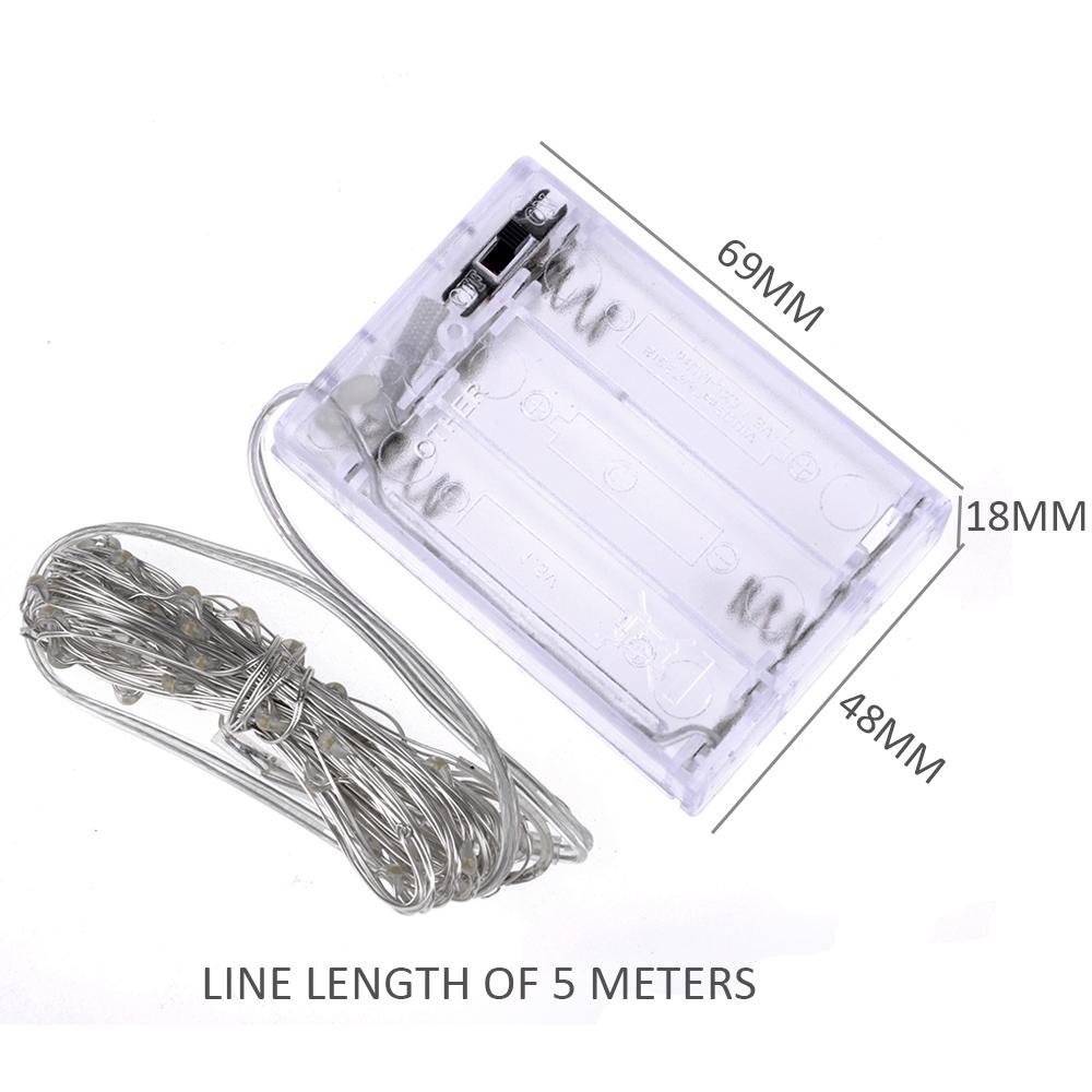 plastic Low power consumption Copper Wire Str*ing Light 50 LED Airy ...