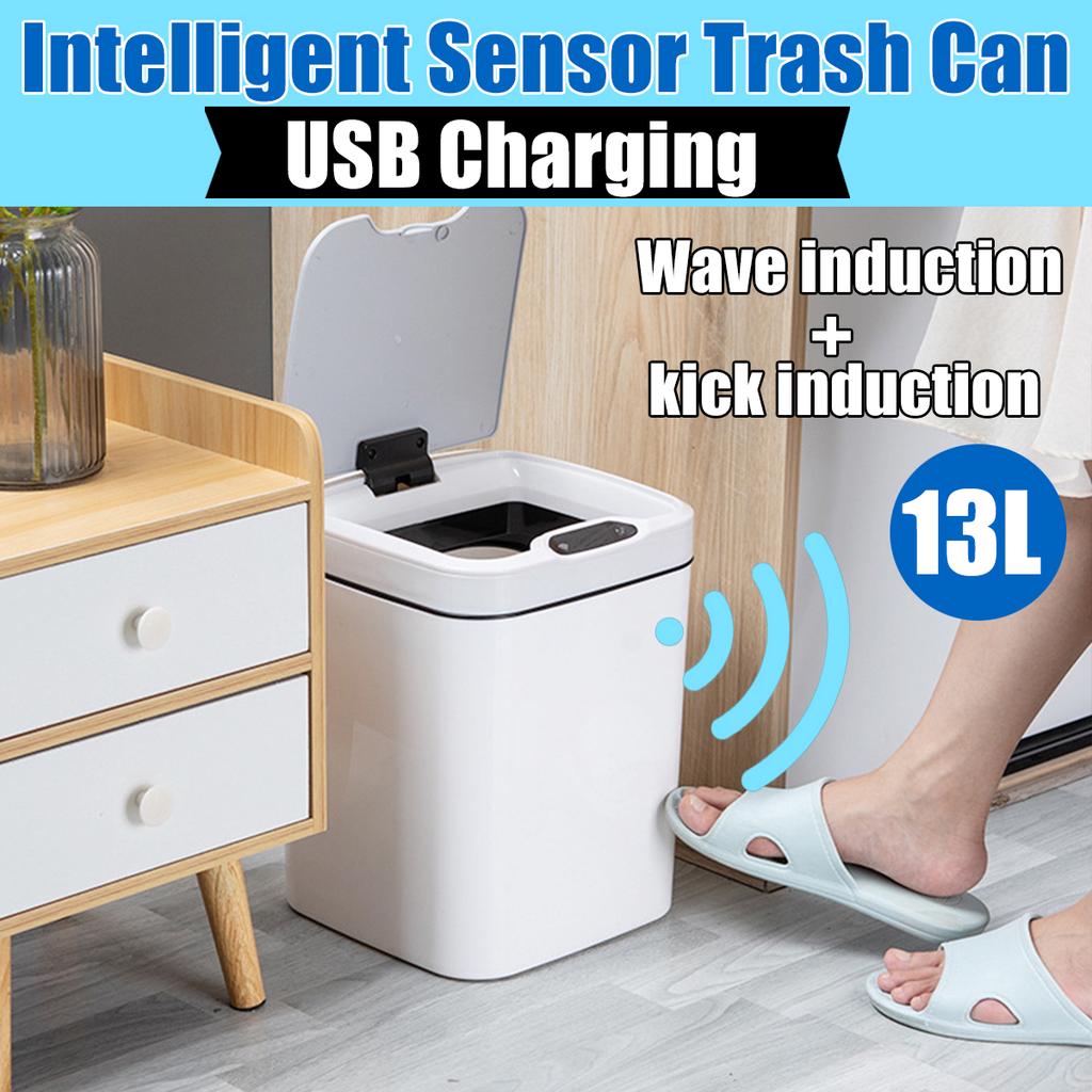 Buy 13L Automatic Trash Can Operated Touch Touchless Infrared Motion ...