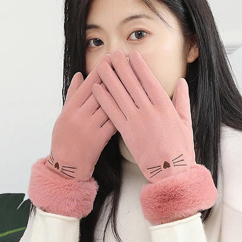 Cheap Women's Winter Self-heating Warm Gloves Plus Velvet Thick Cotton ...