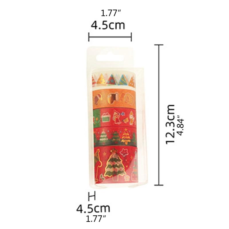 Christmas 5/12 Rolls Christmas Washi Masking Tape Set Decorative Foil ...