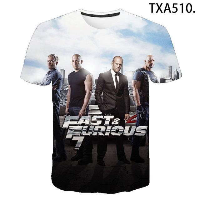 💰Köp billigt online 3d Print Fast &Furious T -Shirt Men Women Children Summer Fashion Casual ...