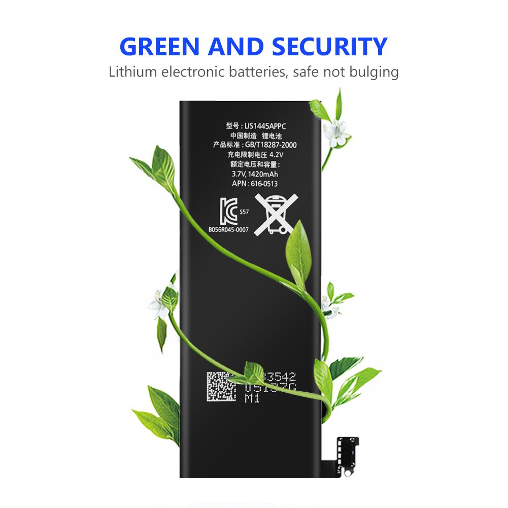 High Capacity Lithium Rechargeable Battery Replacement Cells For iPhone ...