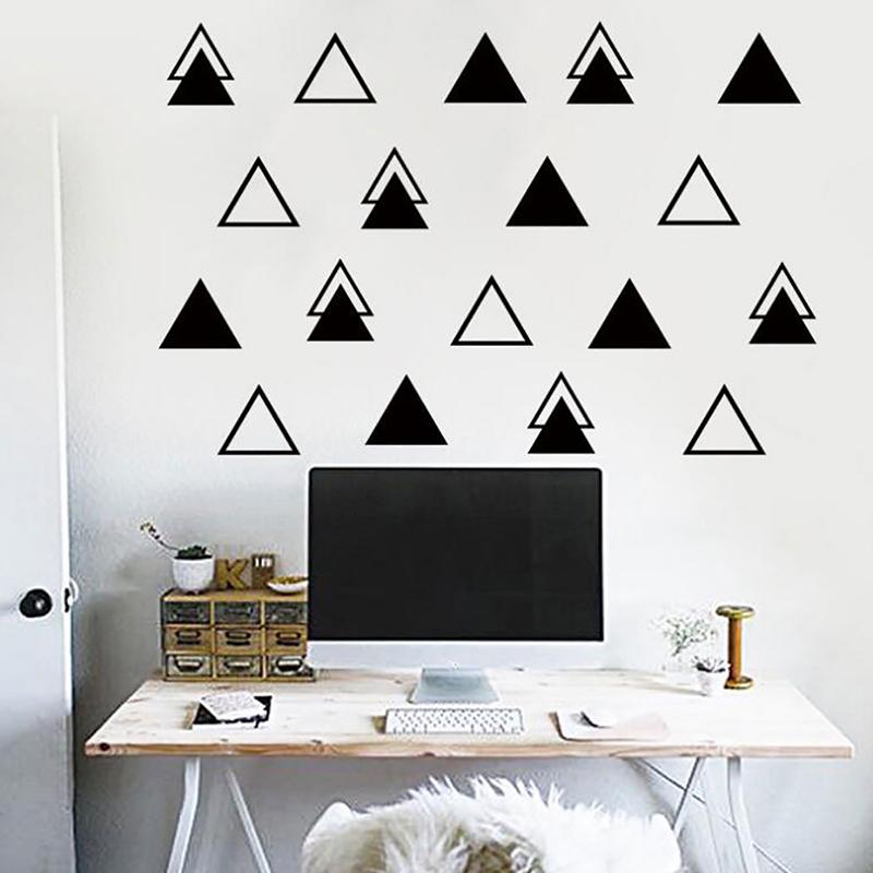 Buy Black Triangle Shape Wall Stickers Triangles Decal Nursery Children ...
