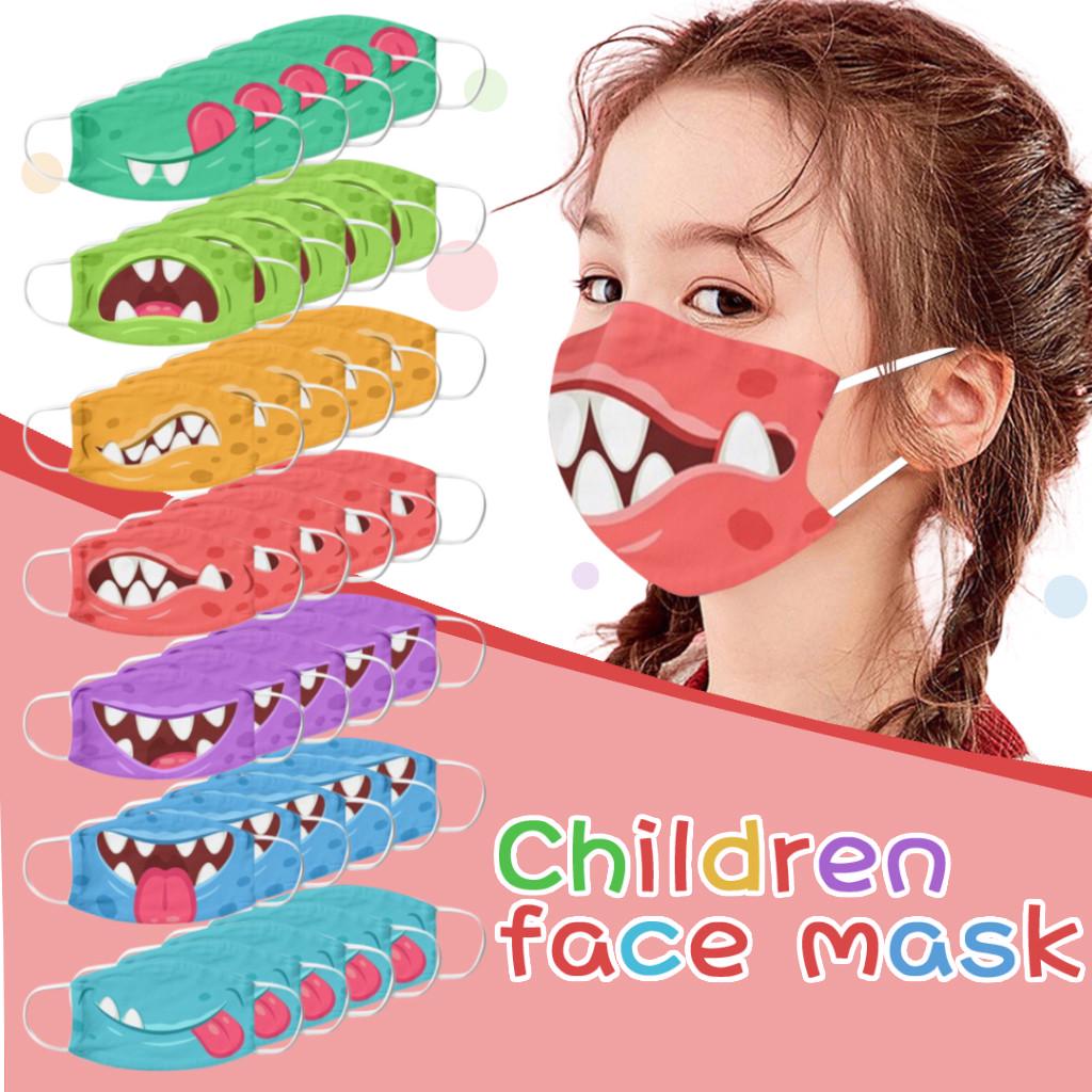 Buy 5PC Kids Children Outdoor Cotton Mouth Masks Washable Reusable Face ...