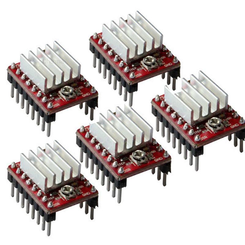 Buy Manyi 5pcs A4988 Stepper Motor Driver Module 3D Printer Polulu ...