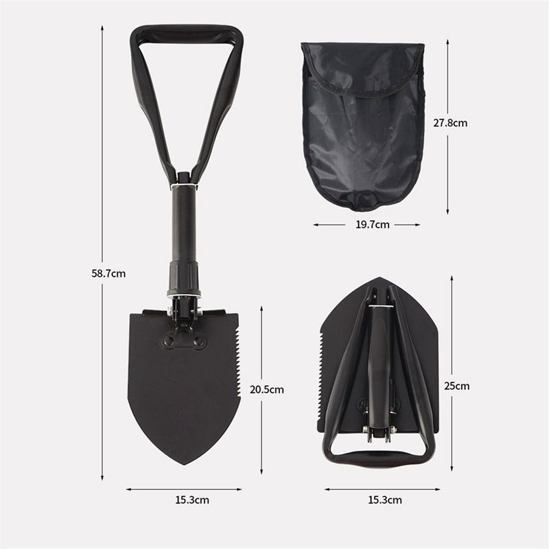 Buy Highcarbon Steel 58Cm Multifunctional Military Shovel Folding ...