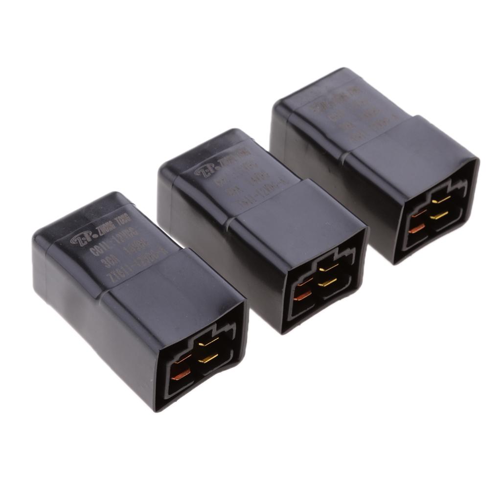 Buy 3 Pieces 12V 30A 4 Pin SPST Relay With Waterproof Case Automotive ...