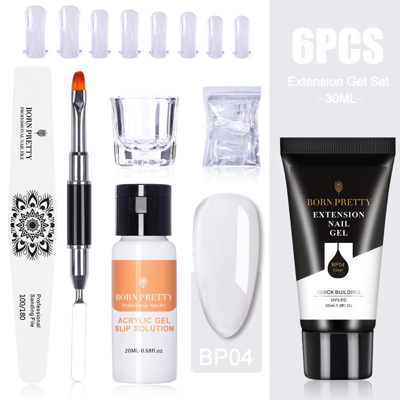 Buy BORN PRETTY 6/9Pcs Extension Nails Gel Set 30ml Quick Extend Gel ...