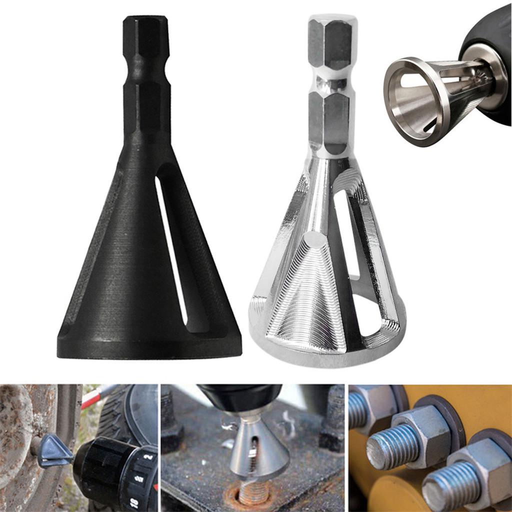 Buy Alloy Steel 2Pcs Deburring External Chamfer Tool Drill Bit Remove ...