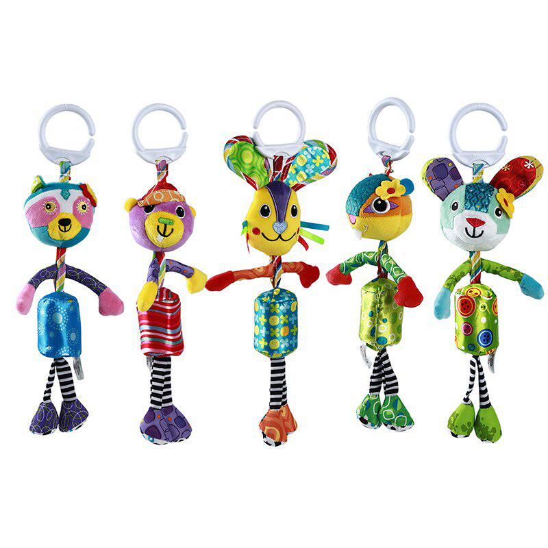 Buy Baby Rattles Stuffed Wind Chimes Plush Toy Bed Hanging Squeaker ...
