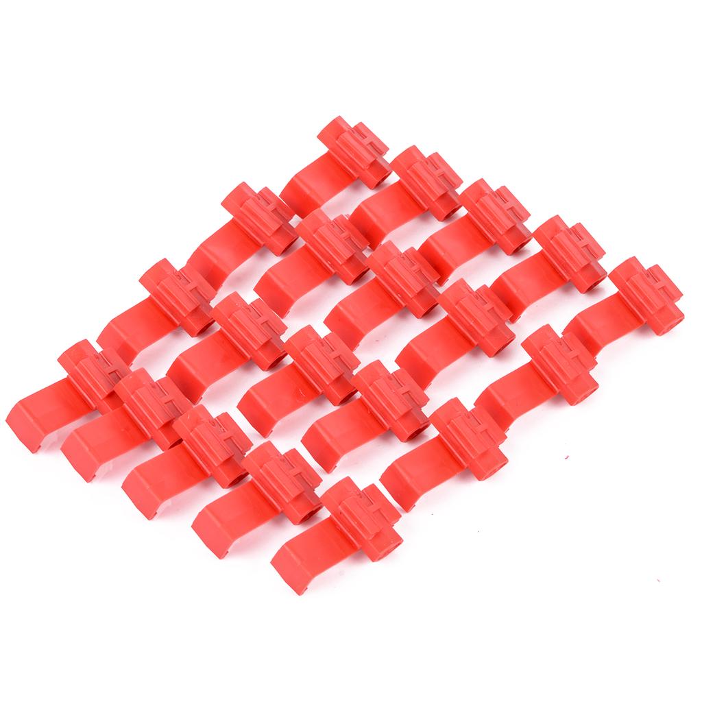 Buy 20pcs Red Electrical Lock Quick Splice Wire Connectors Crimp ...