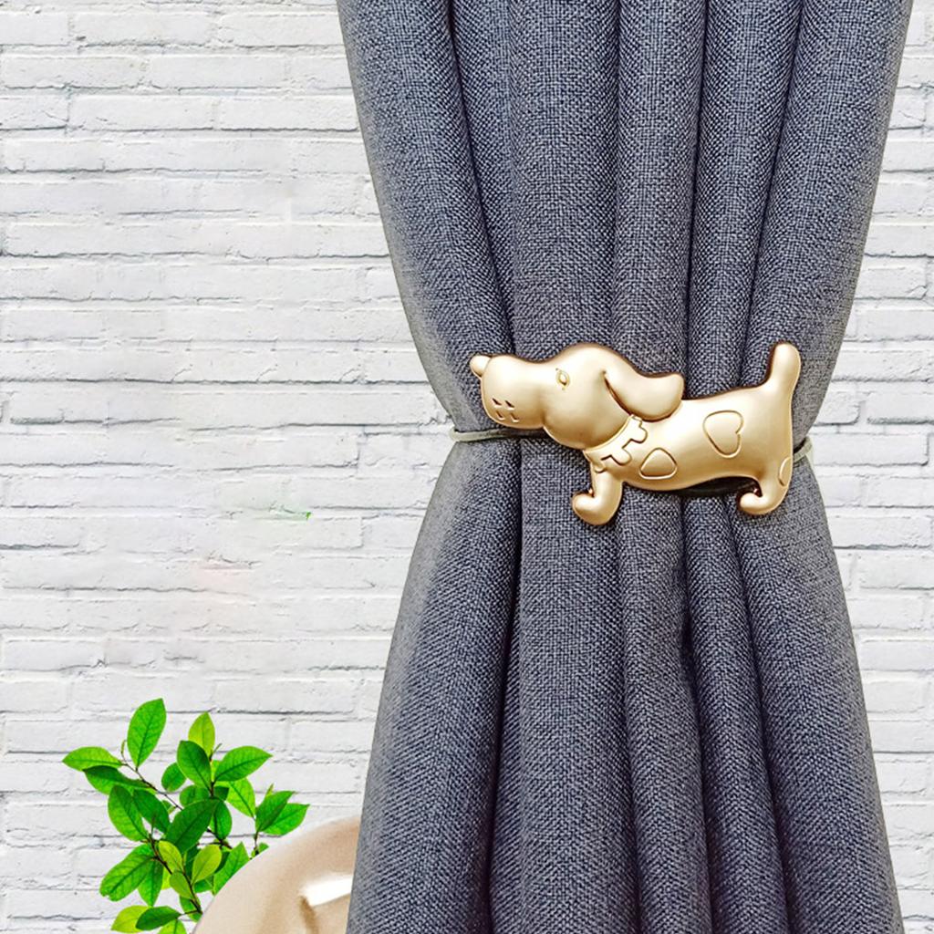 Buy Cute Dog Curtain Tieback Animal Tie Strap Alloy Magnetic Hanging ...