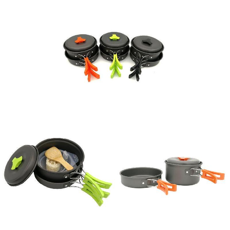Buy Hiking Cookware Set Alloy Lightweight Aluminium Cooking Camping Kit ...