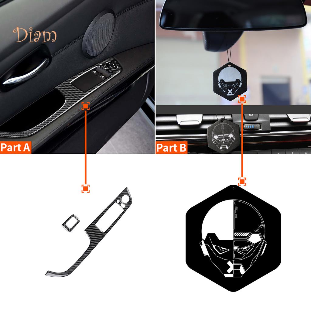 N.E 4Pcs Car Window Left-Hand Drive Sticker with Fragrance Tablet for ...