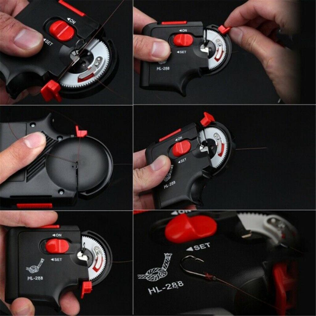Buy 3 Colors Automatic Portable Electric Automatic Fishing Hook Tier ...