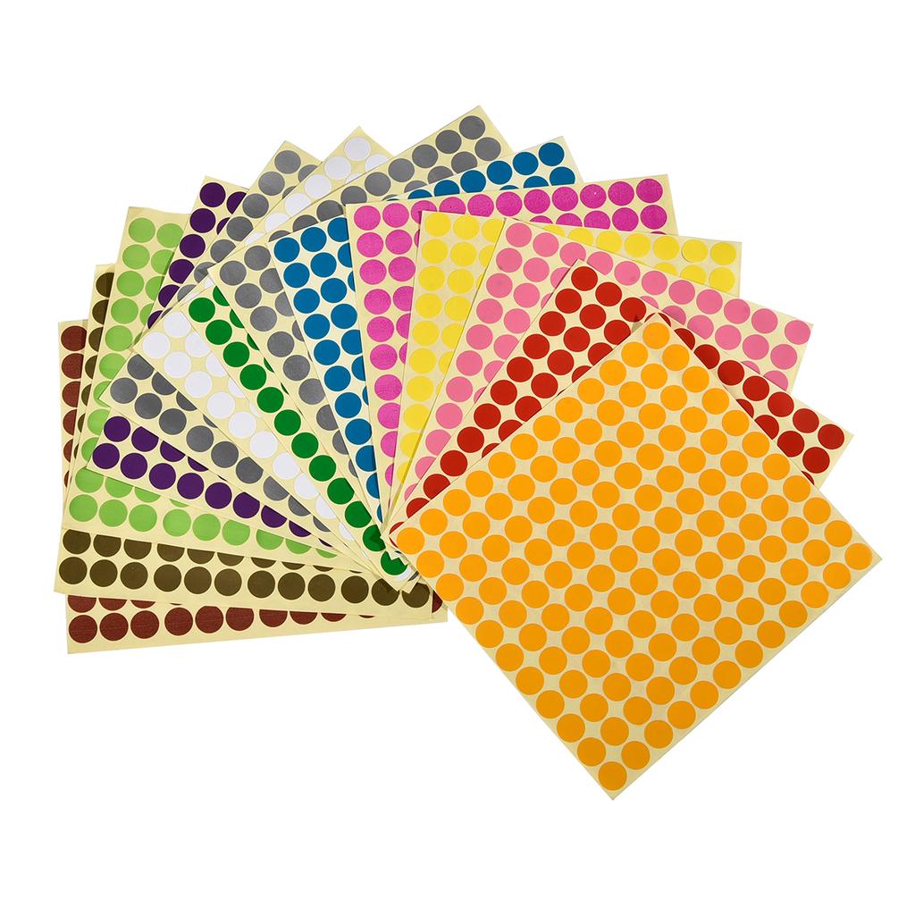 Color-coding DOT STICKERS 132x13mm Round Sticky Adhesive Spot Circles ...