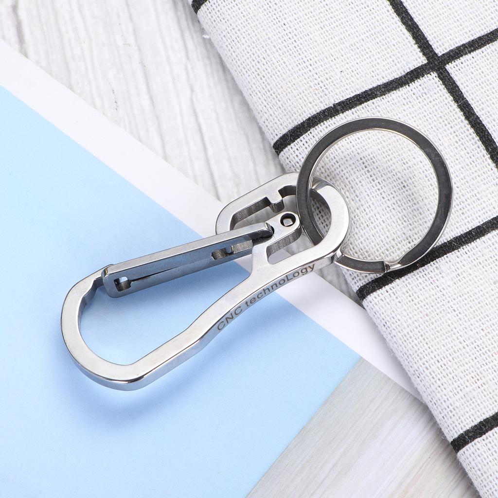 Buy 1pc Key Chain Durable Metal Stainless Steel Simple Design Key Chain ...