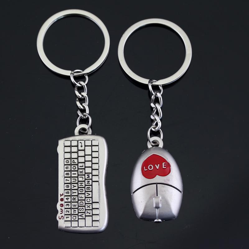 Buy One Pair of Valentine's Day Lover Gift Keychain Mouse Keyboard ...