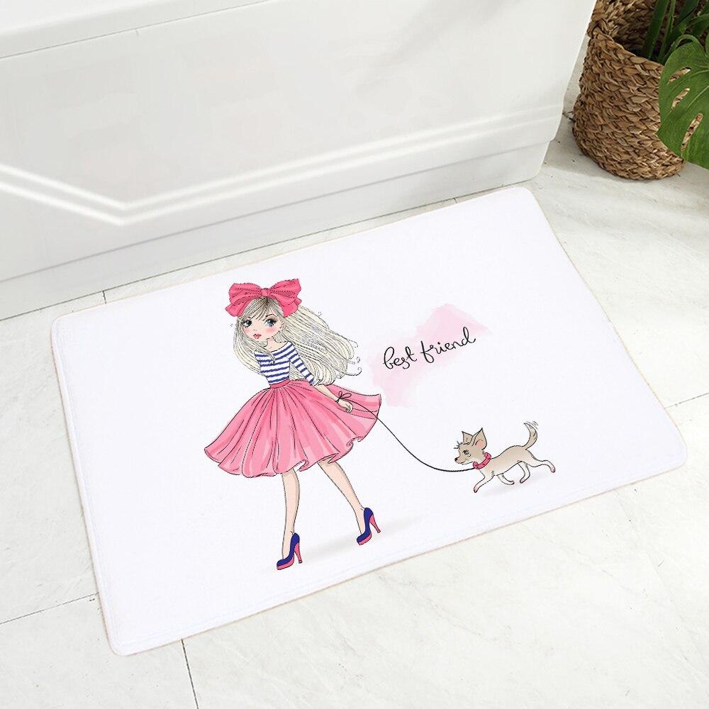 Cute Ballet Girl Floor Mat for Children Room Mat Bedroom Non-Slip Decor ...