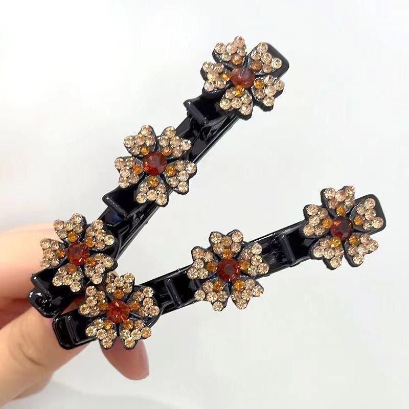 Buy Rhinestone Hair Clip Stylish Double Hair Band Hair Clip Hair ...