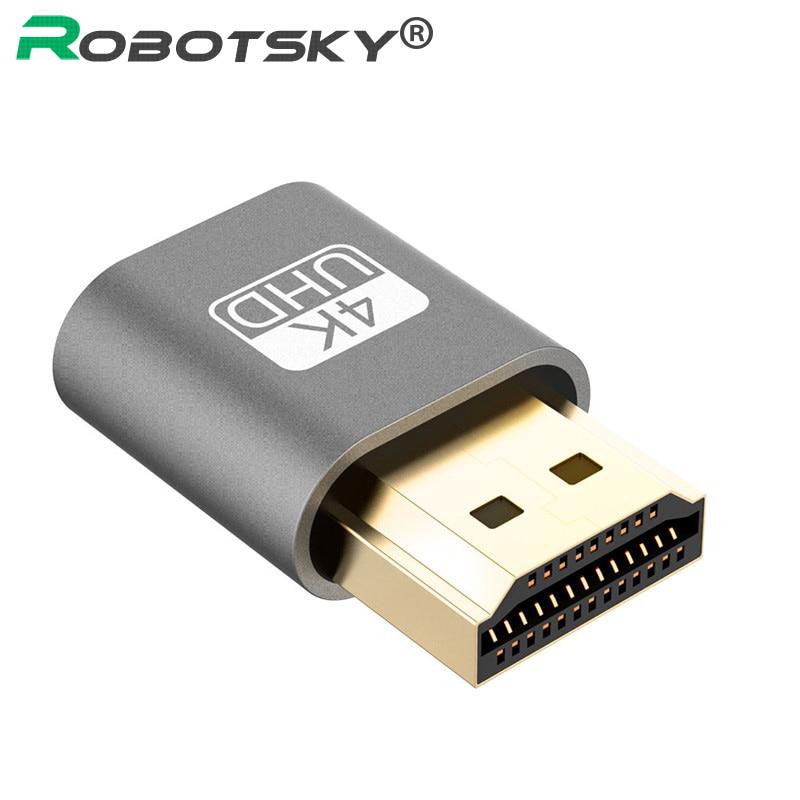 Buy HDMI Virtual Display Adapter Gold Plating Dummy Plug Headless Ghost ...