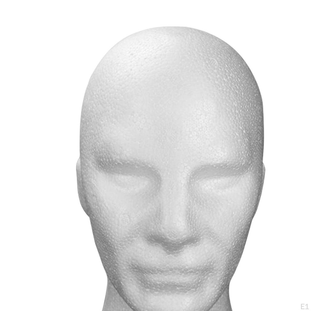 Male Manikin Head Portable DIY Photography Props Lightweight Round base ...