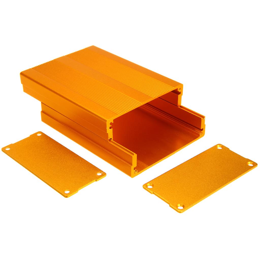 Buy Gold Aluminum Box Circuit Board Enclosure Case Electronic Project ...