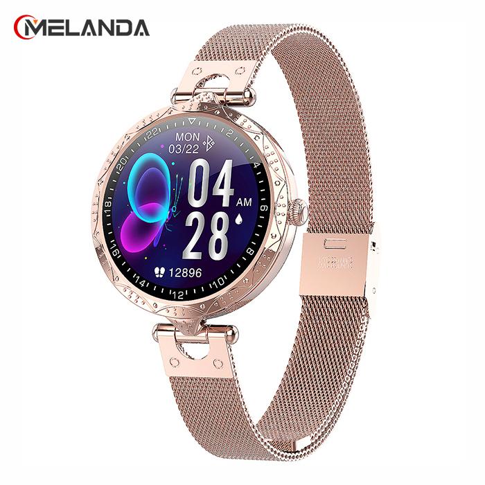 Buy 2021 Women Smart Watch Full Touch Round Screen Smartwatch for Girl ...