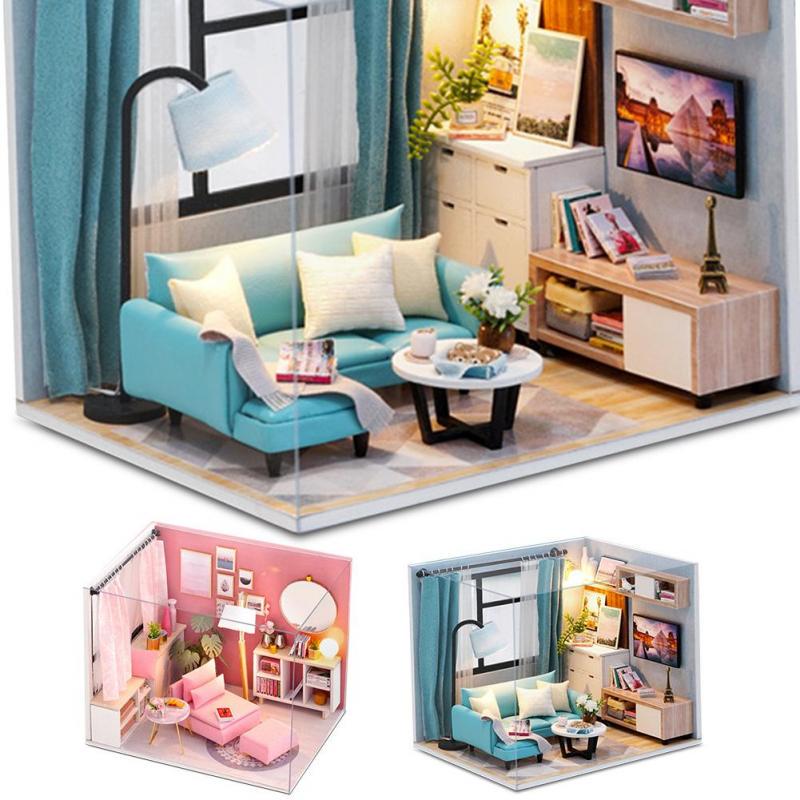 Buy DIY Handcraft Miniature House with Furniture Personality Gift for ...