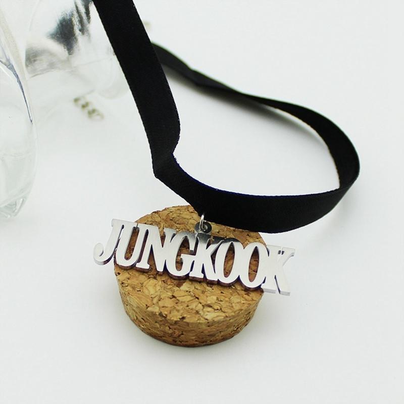 Buy Silver Kpop Bts Bangtan Boys Jimin V Suga Jung Kook Pendant Velvet ...