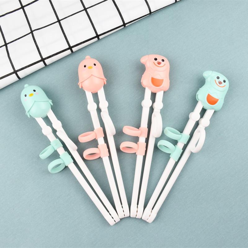 1Pair Baby Practice Chopstick Cute Penguin Cow Pattern Training ...