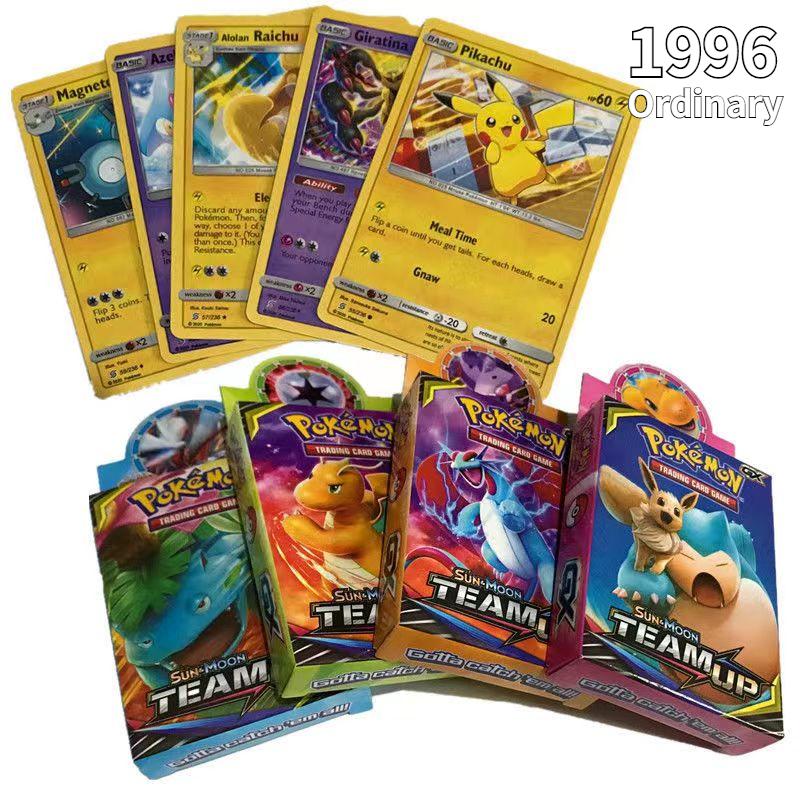 200Pcs Pokemon Cards English Holographic Playing Cards Anime Box Board ...