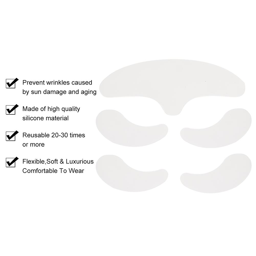 Buy 5PCSSet Silicone Anti-Wrinkle Patches Reusable Forehead Sticker Eye ...