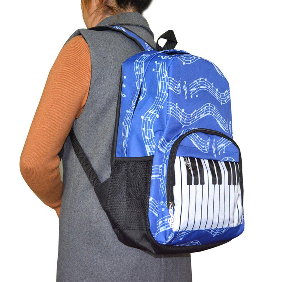 Buy Piano Keyboard Printed Men Women Durable Oxford Cloth Backpack ...