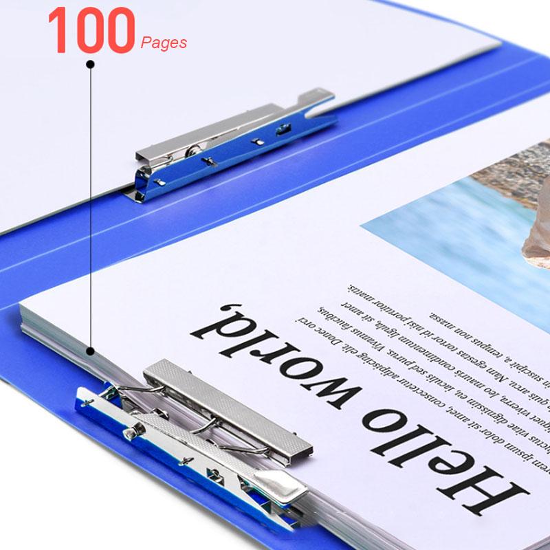 Buy Folding Plastic Folder Double Clip Folder File Clipboard Learning ...
