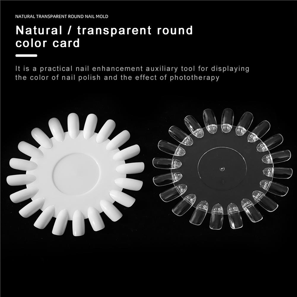 Nail Art Detachable 20-Color Disc Color Card Novice Practice Nail Plate ...