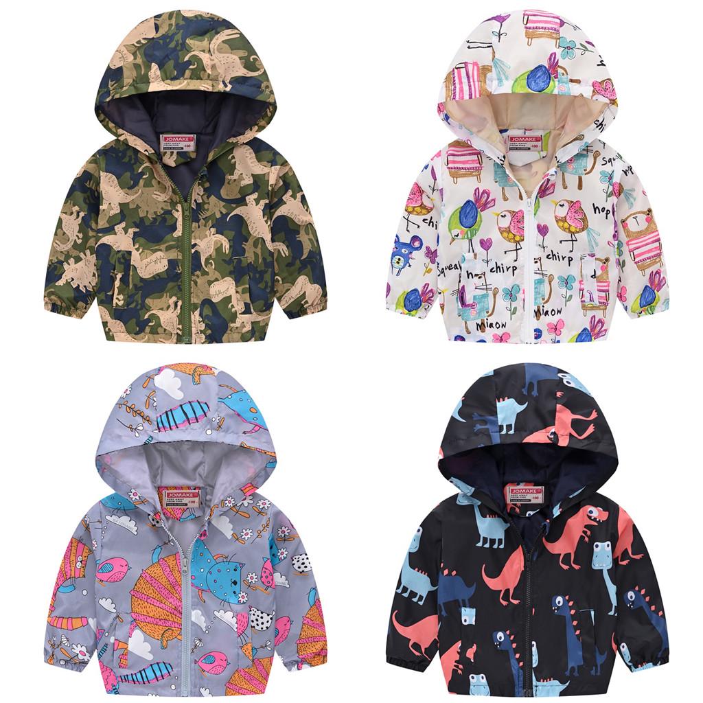 Buy Toddler Kids Baby Grils Boys Long Sleeve Cartoon Print Zipper ...