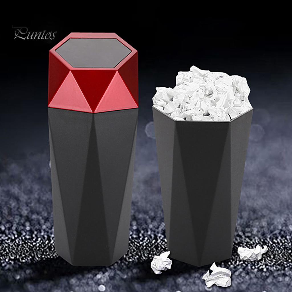 Puntos ABS Car Auto Mini Cup Holder Trash Can Rhombus Storage Box ...