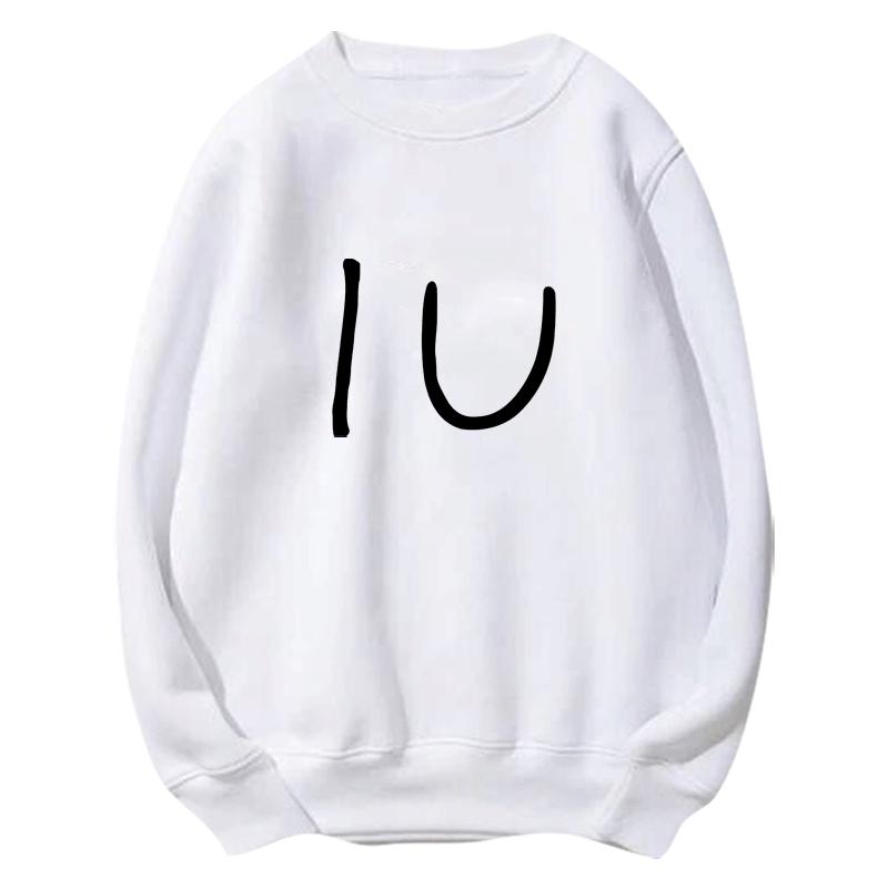 Buy Cotton Kpop IU Lee Ji Eun Pullover Sweatshirt Women Loose ...