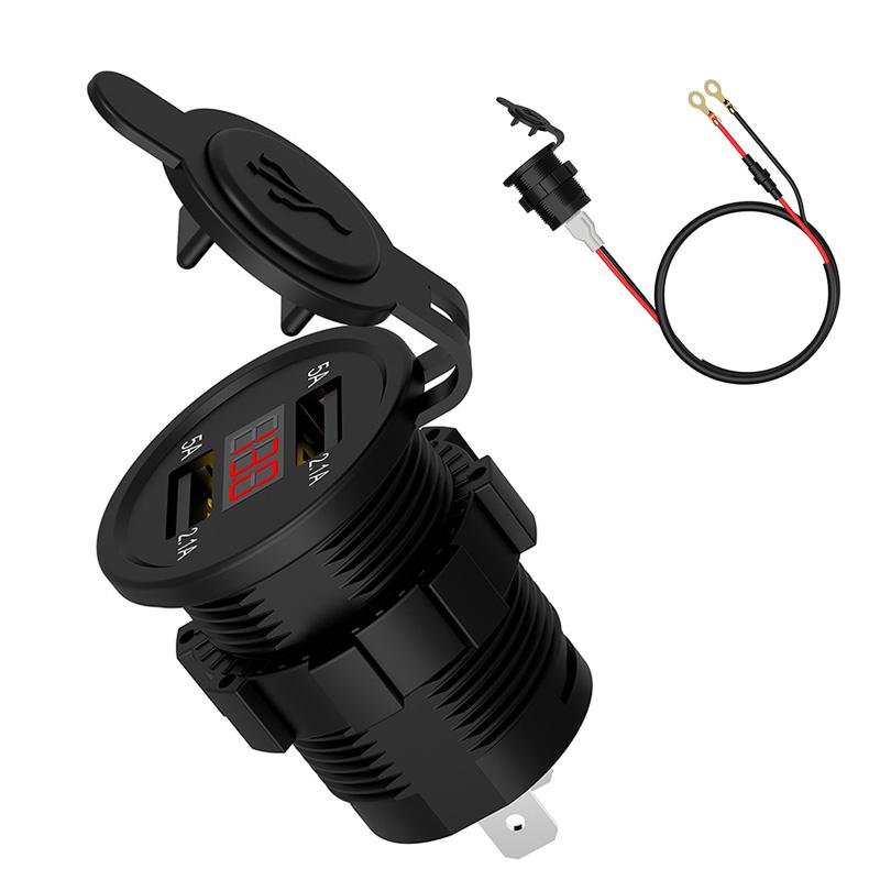 Buy Voltage Dual Motorcycle Outlet Charger Display USB Socket with ...