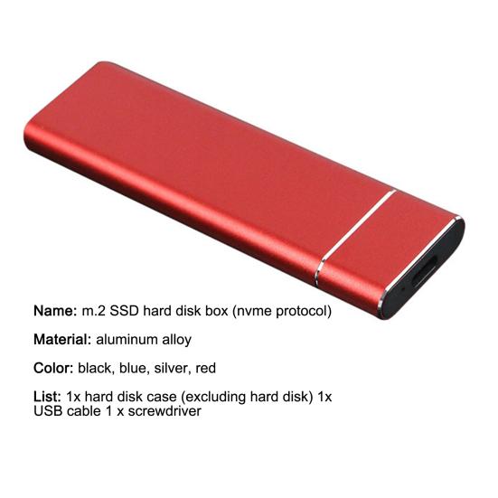 Buy Hard Disk Box Cases Cover Portable High Speed 10Gbps USB 3.1 to M.2 ...