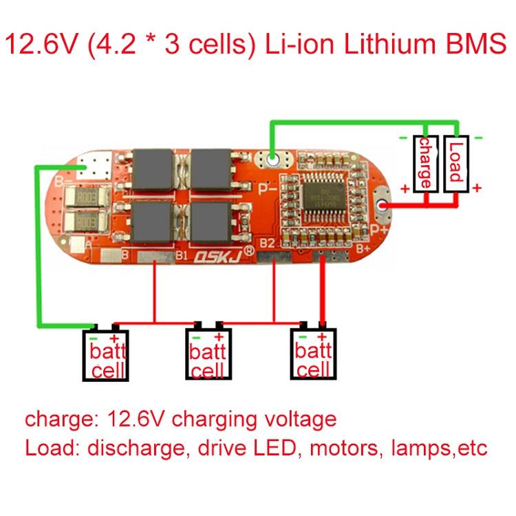 Buy 1 2S 10A 3S 4S 5S 25A 18650 Li-ion Lithium Battery Protection Board ...