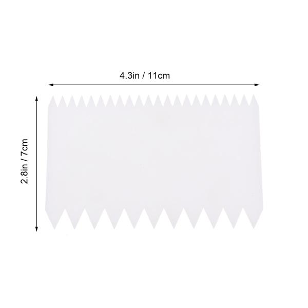 3Pack Cake Scraper Comb Set Lightweight Plastic Baking Tools Scrapers ...
